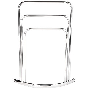King's Brand Furniture-Kenneth Metal 3 Tier Freestanding Bathroom Towel Rack Stand, Chrome