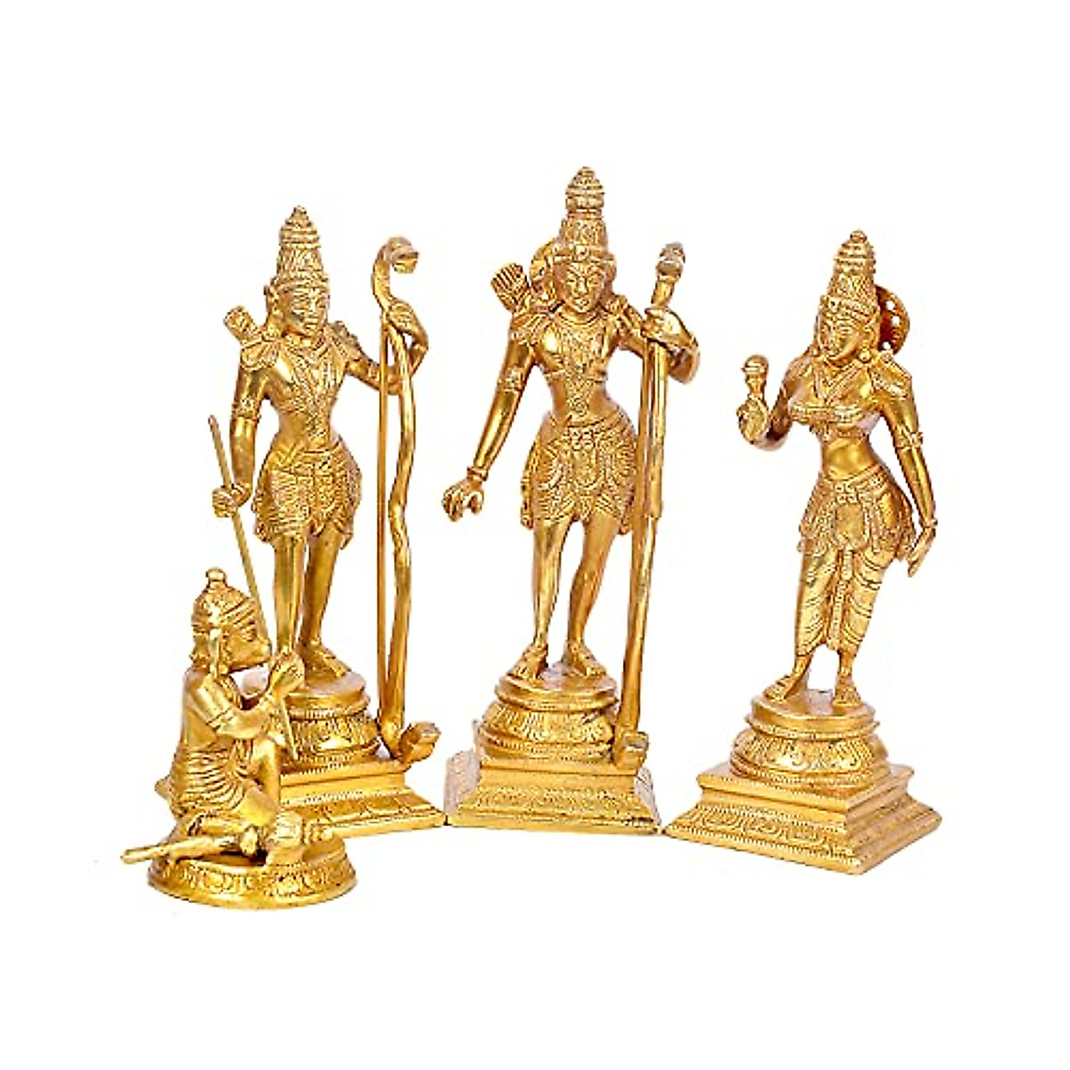 AONA Brass Shri Ram Darbar Statue Idol Ram Darbar Rama Height 8 inch
