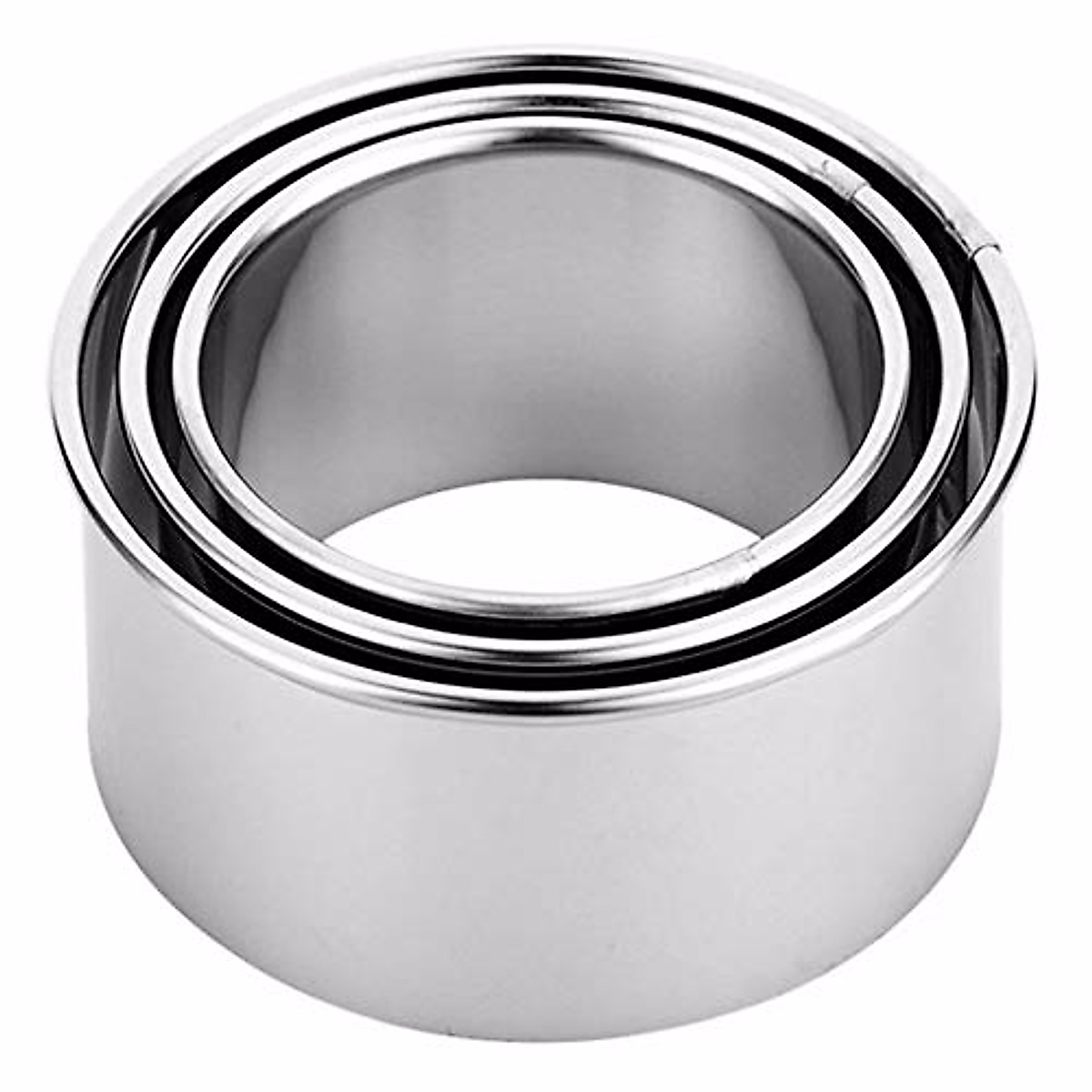 Cookie Cutters - Biscuit Cutters/Stainless Steel Dumpling Cutters/Cake Pastry Cutters / Cake Cookie Scone Cutters Molds stamps for Cooking Baking ( 3Pcs, Round Edge)