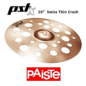 Paiste PST X Swiss Thin Crash Cymbal (PSTXSWTHINC16)
