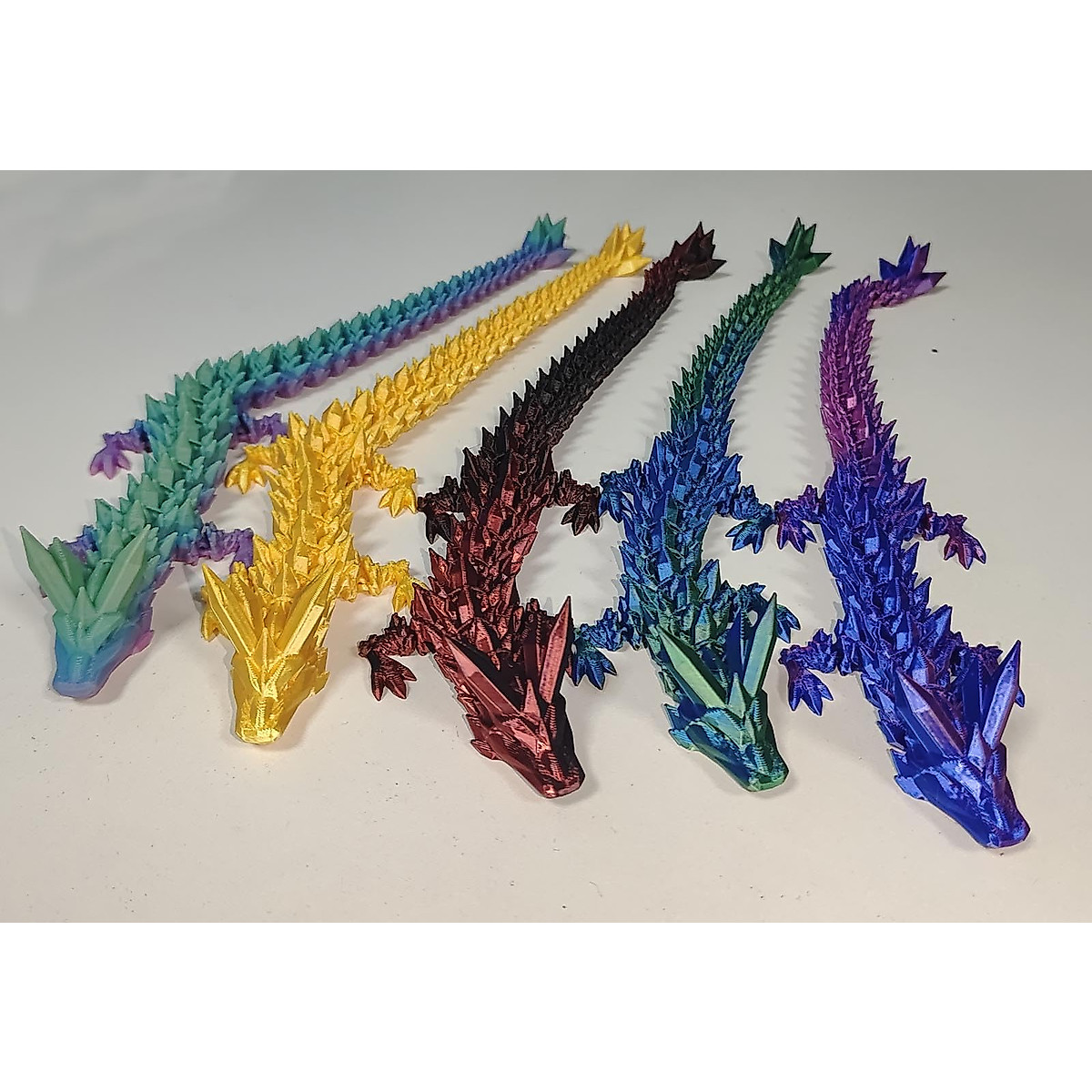 Qxbuhe 12inch 3D Printed Dragon Egg,Mystery Crystal Dragon Fidget Toys,Articulated Dragon,Home Desk Decor Easter Surprise Dinosaur Eggs,Adults Fidget Toys for Autism/ADHD (Laser Purple)