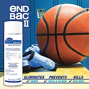 Diversey 04832 End Bac II Spray Disinfectant, Eliminates Odors & Prevents Mold & Mildew, Fresh Scent, Aerosol, 15-Ounce (Pack of 12)