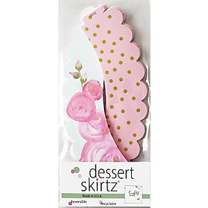 Pink Blush and Gold Party Cupcake Wrappers, 1st Birthday, Fairy Princess Birthday Parties, Sweet 16, Floral, Baby Shower Decorating Supplies, Bridal Shower, Wedding Cupcake Holder - 24 Count