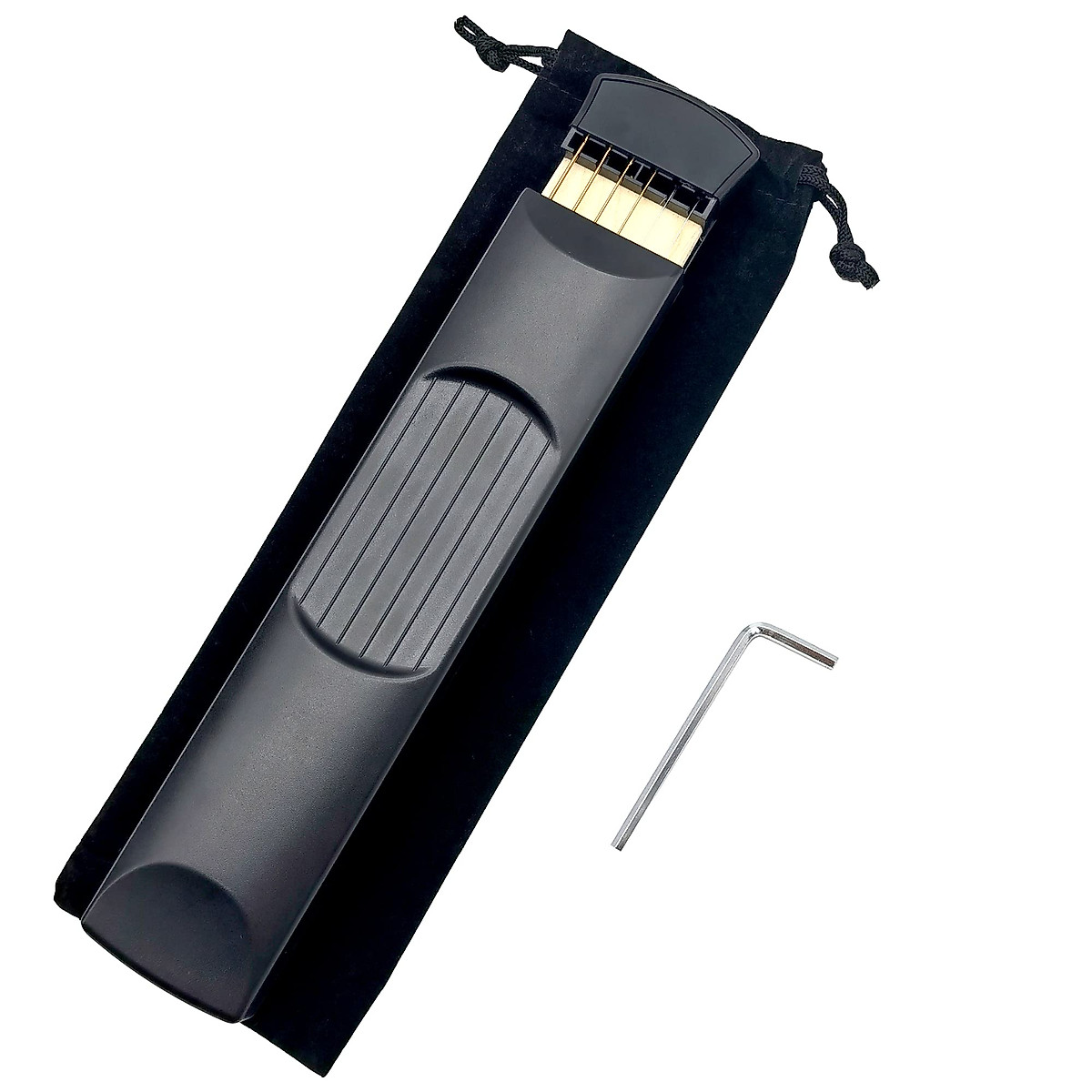 Pocket Guitar Practice Neck, 6 Frets Portable Guitar Chord Trainer Practice Tool for Beginners and Starters, Black Mini Guitar Trainer Tool Mini Pocket Guitar Trainer Guitar Beginners Trainer