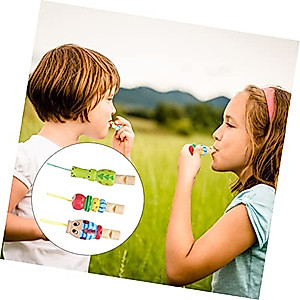 jojofuny 3 pcs Playthingrandom Educational Animals Music Children Carved Instruments Whistles Style Stuffer Kids Random Cartoon Wooden Stocking Toysrandom Toy Toys Whistle