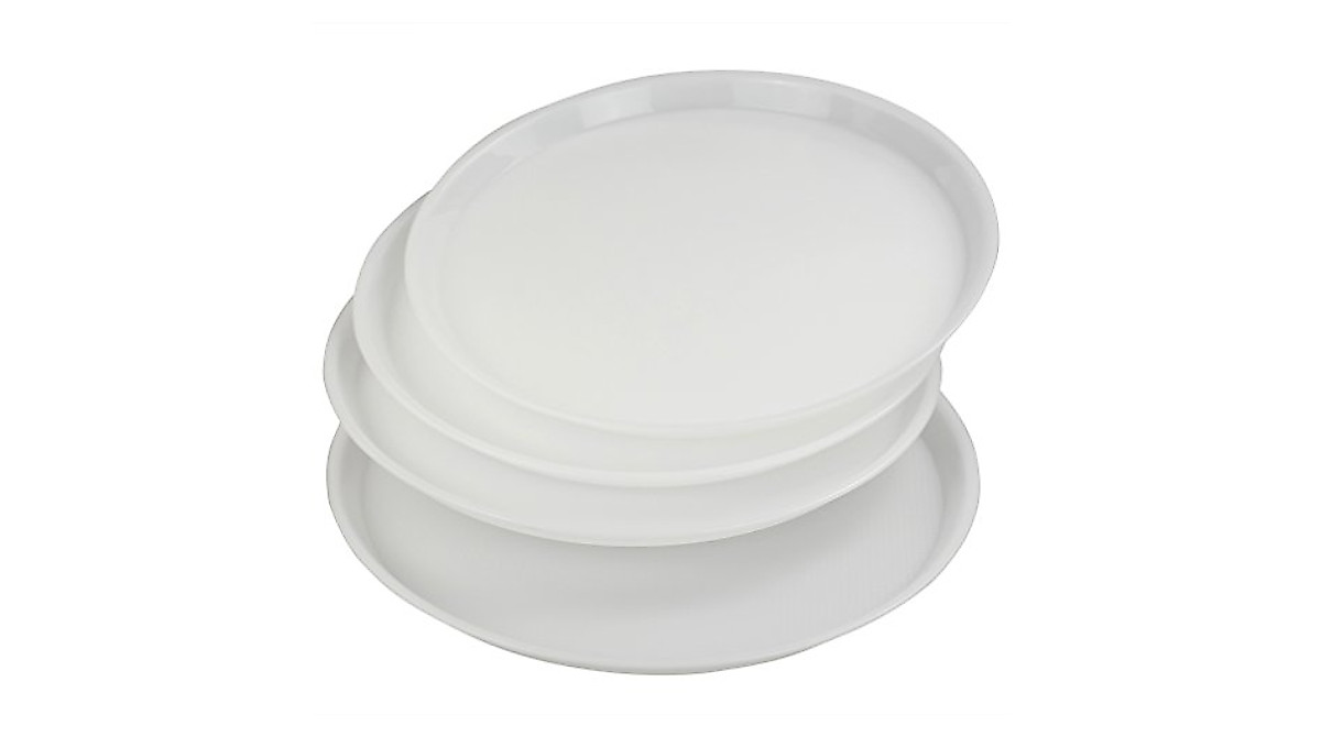 Saedy White Fast Food Trays - 4 Pack for All Occasions