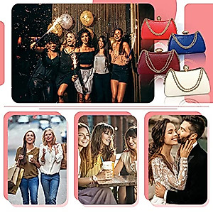 xuson Women Evening Purses Clutch Bags Formal Party Clutches Wedding Purses Cocktail Prom Handbags (wine red)