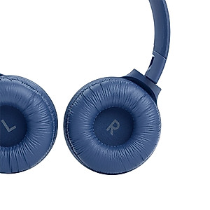 JBL Tune 510BT: Wireless On-Ear Headphones with Purebass Sound - Blue (Renewed)