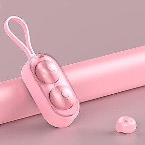 Xmenha Pink Invisible Earbuds Hidden for Work Ear Buds for Small Ears Tiny Mini Earbuds Smallest Earplug Headphones Women Workout Cute Kawaii Girls Gaming Sleep Headphones Pink Earphones