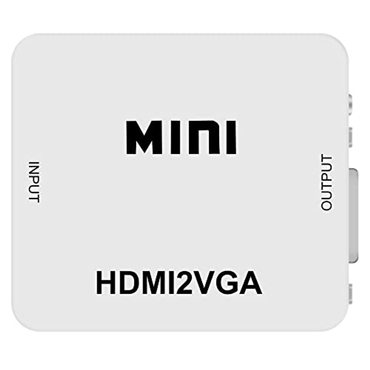 HDSUNWSTD HDMI to VGA Adapter with 3.5mm Audio Port (PC HDMI Source Output to VGA TV) for Old Computer Monitor Laptop Projector 1080P Video (Female HDMI in, Female VGA Out)