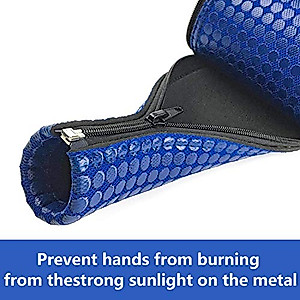 Pool Railing Handrail Comfort Covers 4-Feet Zippered Designed Neoprene Hand Grip Rail Nonslip Cover for Above Ground & Inground Pool Ladder Hand Rail (Royal Blue (2)