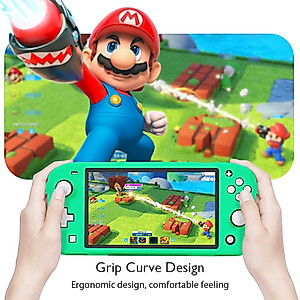 Silicone Case for Nintendo Switch Lite, Anti-Shock, Anti-Scratch and Non-Slip Protective Cover with Ergonomic Grip Design, Drop Protection Grip Case for Nintendo Switch Lite - Turquoise