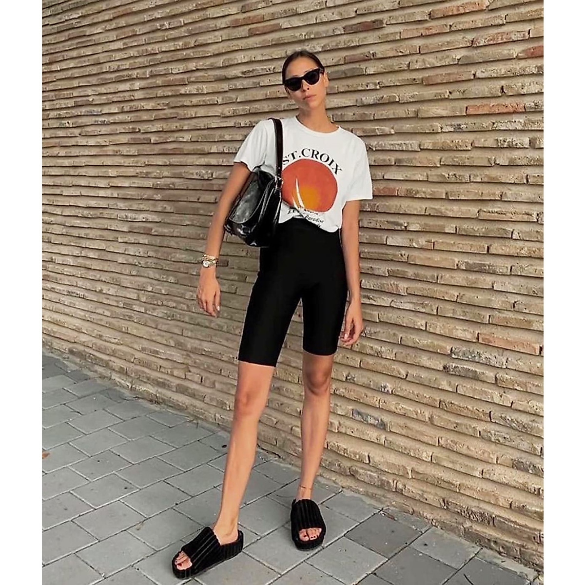 Diu Life 5 Pack High Waist Biker Shorts for Women - Buttery Soft 8" Womens Shorts for Workout, Yoga, Athletic