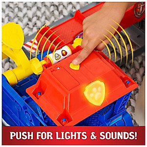 Paw Patrol Big Truck Pups, Truck Stop HQ, 3ft. Wide Transforming Playset, Action Figures, Toy Cars, Lights and Sounds, Kids Toys for Ages 3 and up