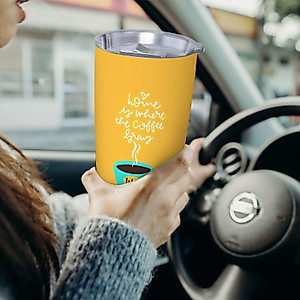 Stainless Steel Insulated Coffee Cup with Lid and Straw, 20 oz Gifts for Mom Girl Daughter Sister Friend Double Walled Stainless Steel Tumbler (silvery-B)