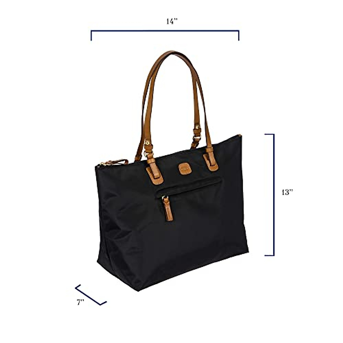 Bric's Sportina X-Bag - Large Tote Bag - 3-Way Shopper Shoulder Bag - Designer Handbag for Travel and Work, Black