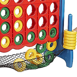 ECR4Kids Jumbo 4-To-Score with Mesh Net and Carry Bag, Giant Game, Assorted
