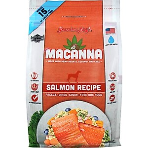 Grandma Lucy's Macanna Dog Food, Grain Free and Freeze-Dried - Salmon Recipe, 3Lb Bag