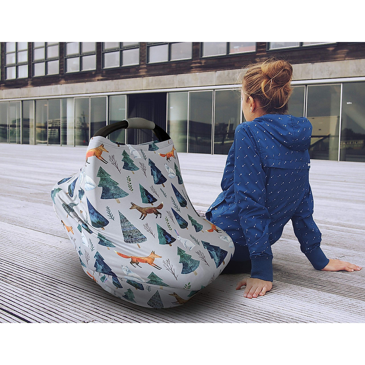 Pobi Baby Premium Multi-Use Cover - Nursing Cover, Baby Car Seat Covers, Shopping Cart, High Chair, and Breastfeeding Cover - Ultra-Soft, Stretchy, and Versatile Scarf for Baby and Mom (Magical)