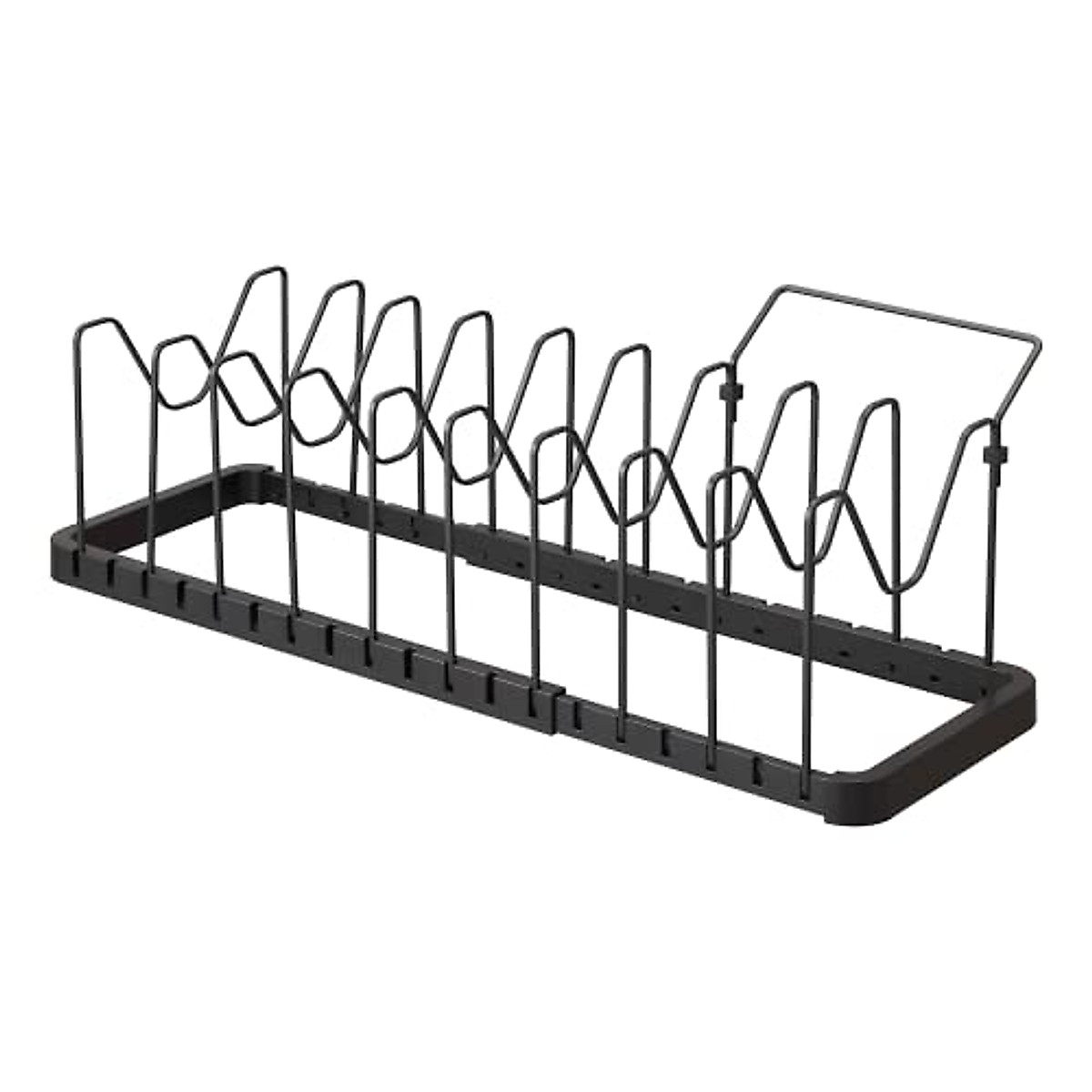 Yamazaki Home Tower Adjustable Lid & Pan Organizer – Kitchen Drawer Storage Shelf Rack.