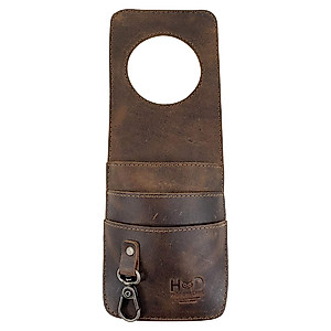 Hide & Drink, Doorknob Hanger Handmade from Full Grain Leather - Bourbon Brown