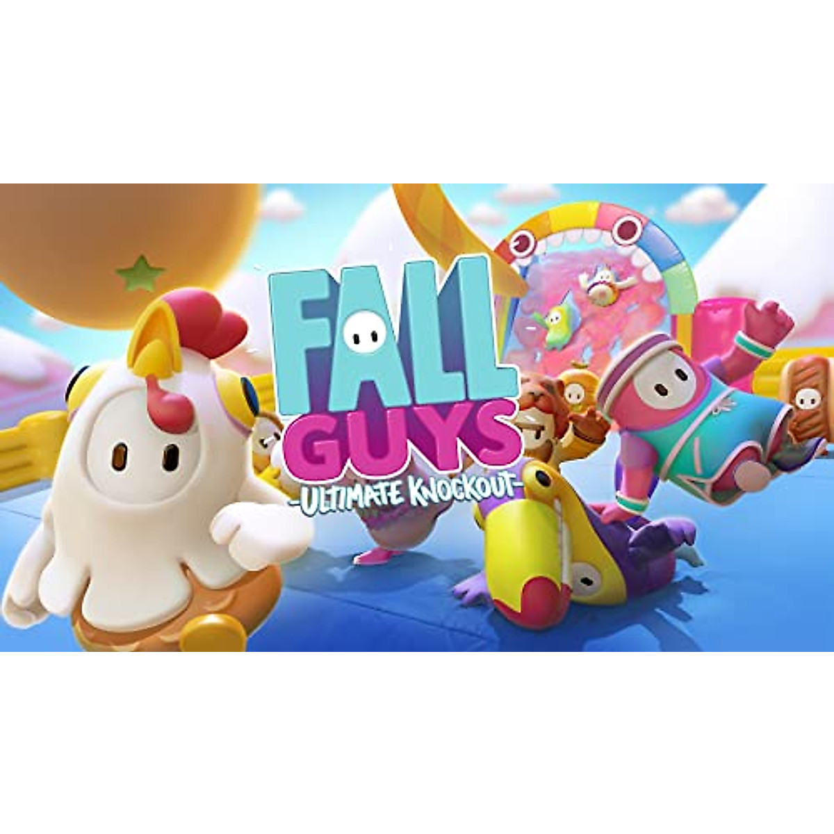 FALL GUYS Moose Toys Original Blue Bean Skin Official Collectable 12" Super Soft Cuddly Deluxe Plush Toys from The Ultimate Knockout Video Game 3 Characters to Collect Series 1,62550