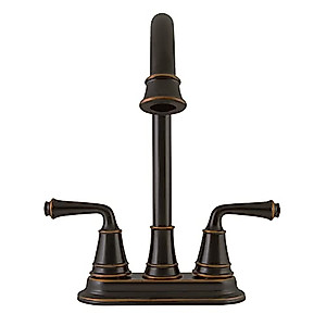 Design House 524777 Eden 2-Handle Bar Faucet with 4-inch Center Mount, 9.1"x10.75" x7.3", Oil Rubbed Bronze