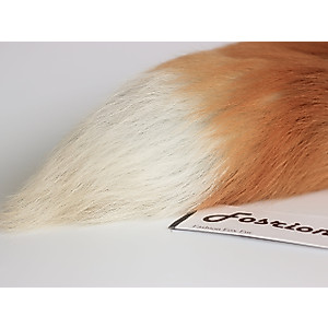 Golden Luxe: Genuine Silver Fox Tail Keychain Pendant in Rich Gold with White Tip – A Fashionable and Versatile Accessory