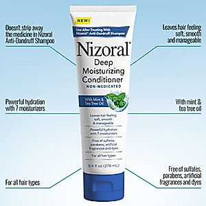 Nizoral Anti-Dandruff Shampoo, 7 oz + Deep Moisturizing Conditioner, 11 oz Bundle