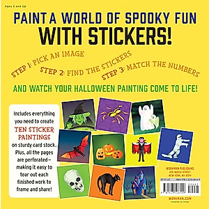 Paint by Sticker Kids: Halloween: Create 10 Pictures One Sticker at a Time! Includes Glow-in-the-Dark Stickers