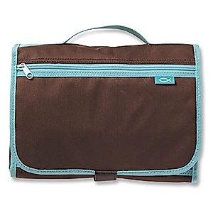 Tri-Fold Bible Cover, Bible Study Organizer, Velcro Closure, Nylon, Brown/Blue, Large