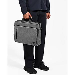 tomtoc Protective Laptop Shoulder Bag for 15.6 Inch Universal HP Dell Acer ASUS Lenovo Laptop Chromebook Ultrabook, Multi-Functional Business Laptop Briefcase for 15 16 In MacBook Air/Pro M4/M3/M2/M1