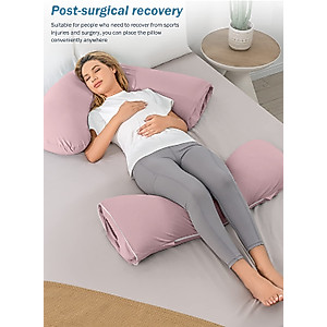 INSEN Pregnancy Pillow for Sleeping,Maternity Body Pillow for Pregnancy Women,Pregnancy Support Pillow for Back, Hip Pain,Grey