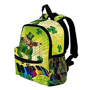 Small Backpack Travel Backpack,Carry On Backpack,st patricks day playing violin,Women Mini Backpack Casual Daypack