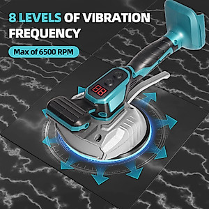 LAKIX Cordless Tile Vibration Tool, Tile Vibration Leveling Machine for Makitta 18V Battery, 8 Speeds Adjustable Suction Cup with Digital Display, for Tile,Floor,Wall (Batteries not included)