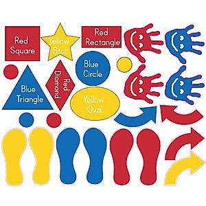 Rainbow Walk Sensory Path for School Hallways – 160 Extremely Durable Decals for Floors and Walls – EZ Peel and Stick with Permanent Adhesive for Long Lasting Fun.