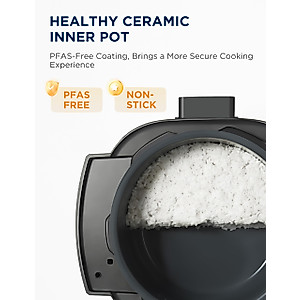 Midea WideMax 12-in-1 Electric Pressure Cooker, 6.5 Quart, 12 Presets, Multi-Functional Programmable Slow Cooker, Rice Cooker, Steamer, Sauté Pan, Cake, Yogurt, Warmer and More