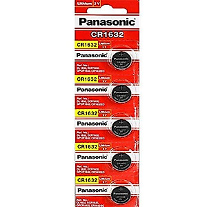 Panasonic Battery CR1632 3V 3 Volt Lithium uaYol Coin Size Battery, (10 Batteries)