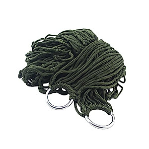CLISPEED Hammock Swing Mesh Garden Hammock Camping Picnic Dark Swing Amy Hammocks Bed Travel Hanging Rope Net for Green Hunting Sleeping Outdoor Comfortable Leisure Indoor Nylon Beds Hiking Amacas