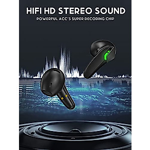 ZBC Wireless Earbuds Bluetooth Headphones Environmental Noise Cancellation Ear Buds 4-Mic Clear Calls 30H Playtime Deep Bass IPX6 Waterproof Sports Earphones & in-Ear Headsets for iPhone Android