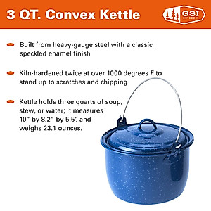GSI Outdoors 3 qt. Convex Kettle for Soup, Stew, or Water Pot for Camping
