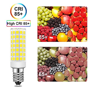 Aooallme E14 European Base Bulb e14 led Bulb Turkish Lamp Bulb Replace Dimmable 8W Equivalent 80W-100W Incandescent Bulb, AC 110V-130V Daylight White 6000K, 800LM (Daylight White)