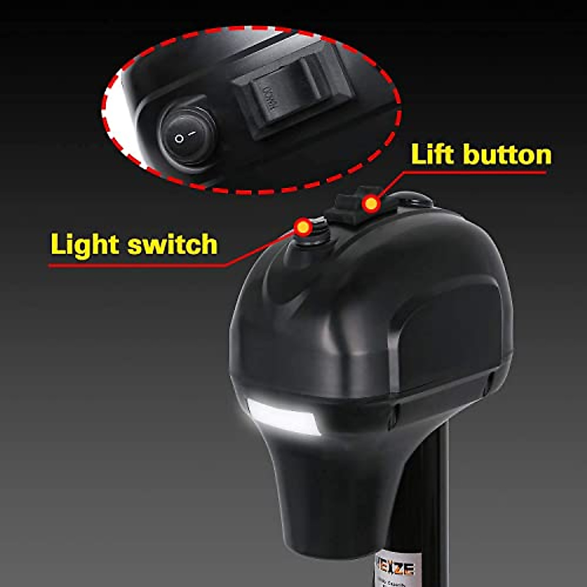 Weize 3500 Lb. Power Tongue Jack, Heavy Duty Electric Trailer Jack with 600D Polyester Protective Cover, 23-5/8" Lift, 12V DC