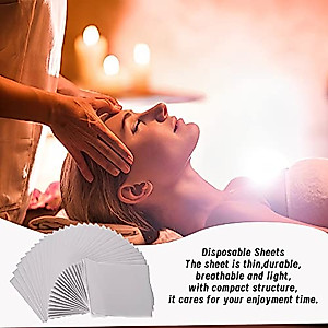 100 Pcs Disposable Massage Table Sheets,Non-woven Spa Fabric Sheets for Esthetician,Tattoo,Waxing and Lash Bed(31.5" x 71",white)