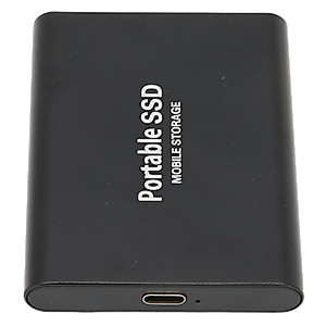 ciciglow External Solid State Drive, 8m/s to 25m/s Data Transfer 16GB/32GB/64GB/128GB/256GB Portable SDD Hard Drive Storage with USB C Port for Desktop, Laptop, All in One Computers(128GB-black)