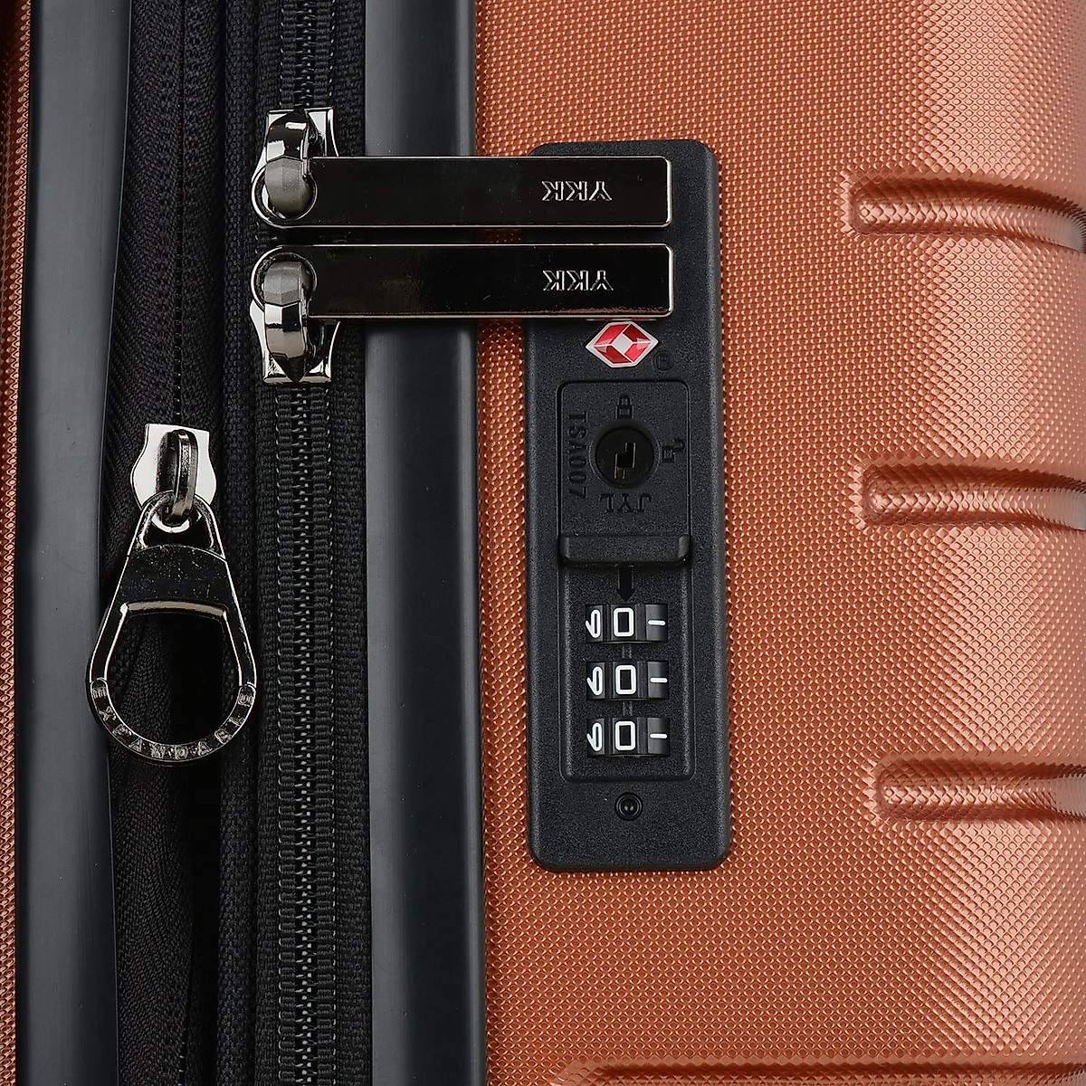 Traveler's Choice Archer Polycarbonate Hardside Spinner Luggage Set, Tie Down Straps, Orange, 2-Piece