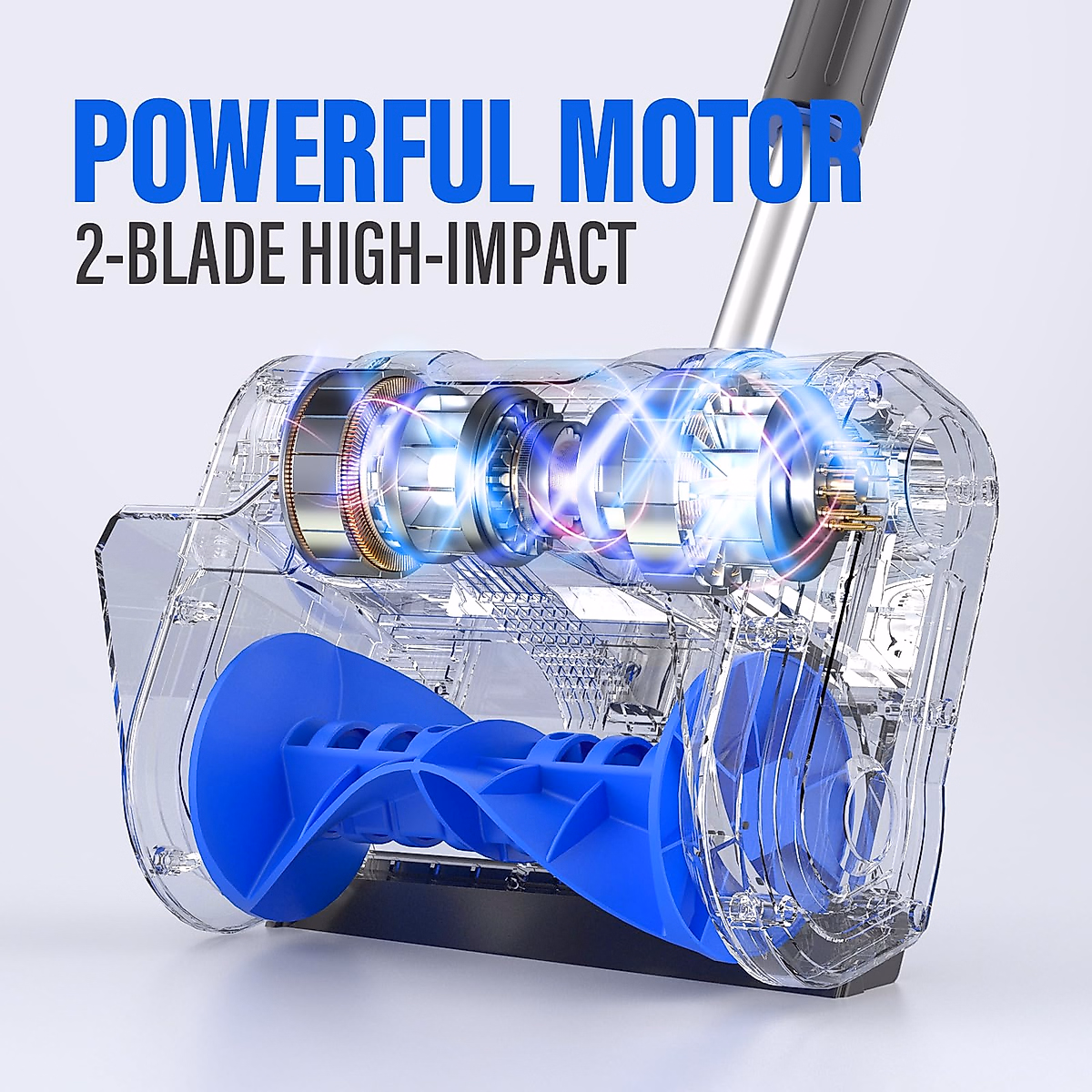 SOYUS Cordless Snow Shovel, 20V 11-Inch Snow Blower Cordless, Electric Snow Shovel with Adjustable Front Handle, Dust Bag, 4.0Ah Battery & Quick Charger Included