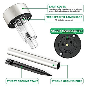 SOLPEX 12 Pack Solar Outdoor Lights Pathway, Stainless Steel Solar Lights Outdoor Waterproof,LED Landscape Lighting Solar Walkway Lights for Landscape/Patio/Lawn/Yard/Driveway-Warm White