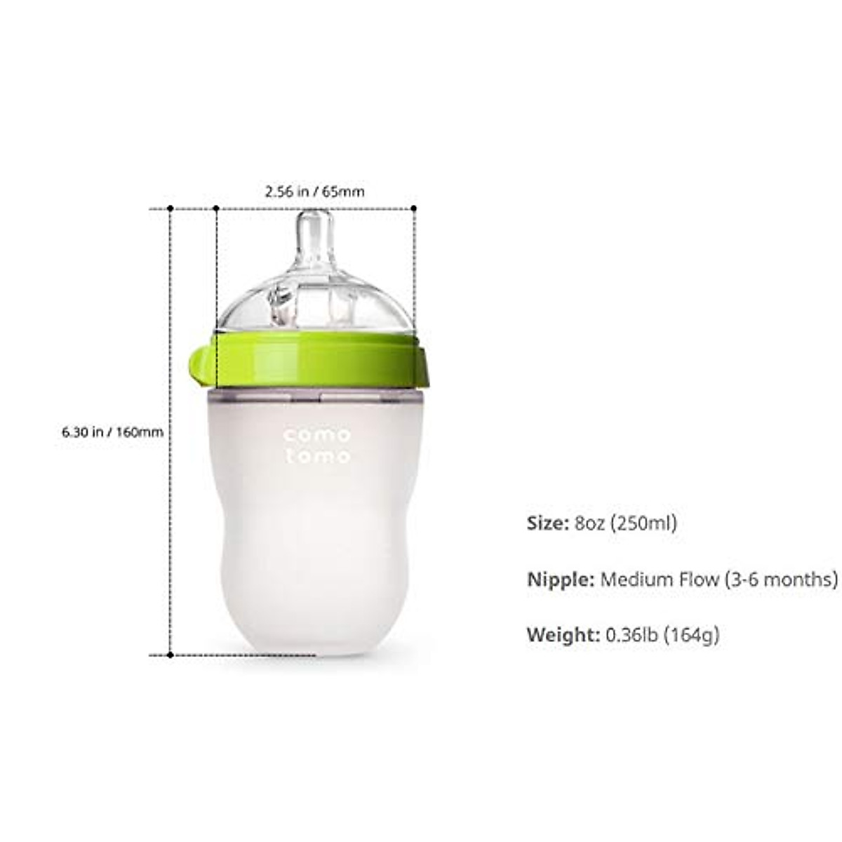 Comotomo Natural Feel Baby Bottle, 4 Pack