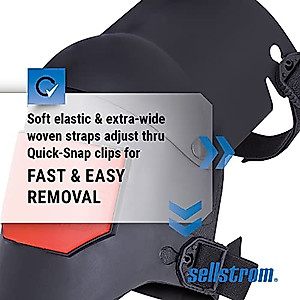 Sellstrom HYBRID Ultra Flex III KneePro Knee Pads With Built-In Gel Pack For Max Comfort And Durability - For Men And Women,Black/orange